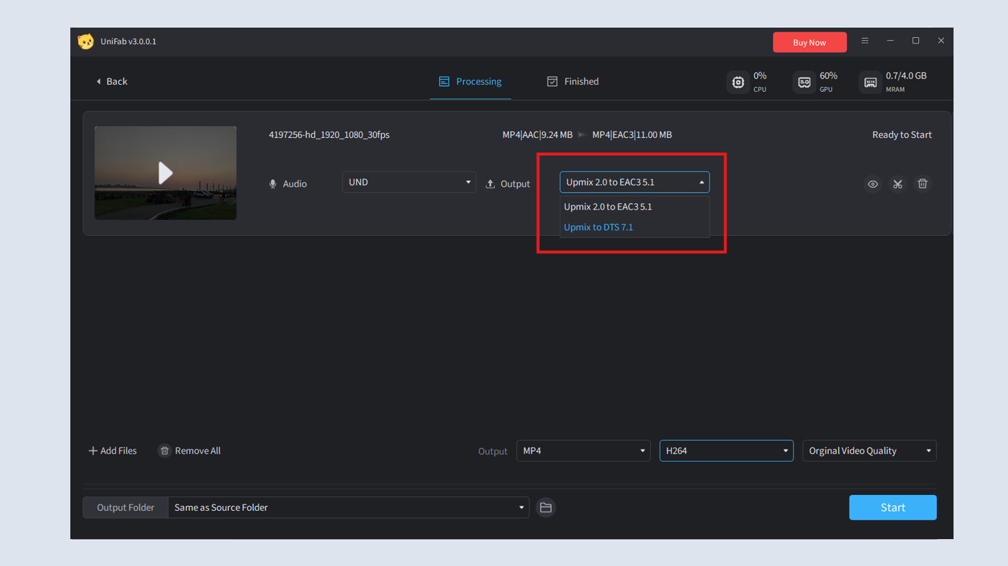 Audio Upmix AI | UniFab Docs